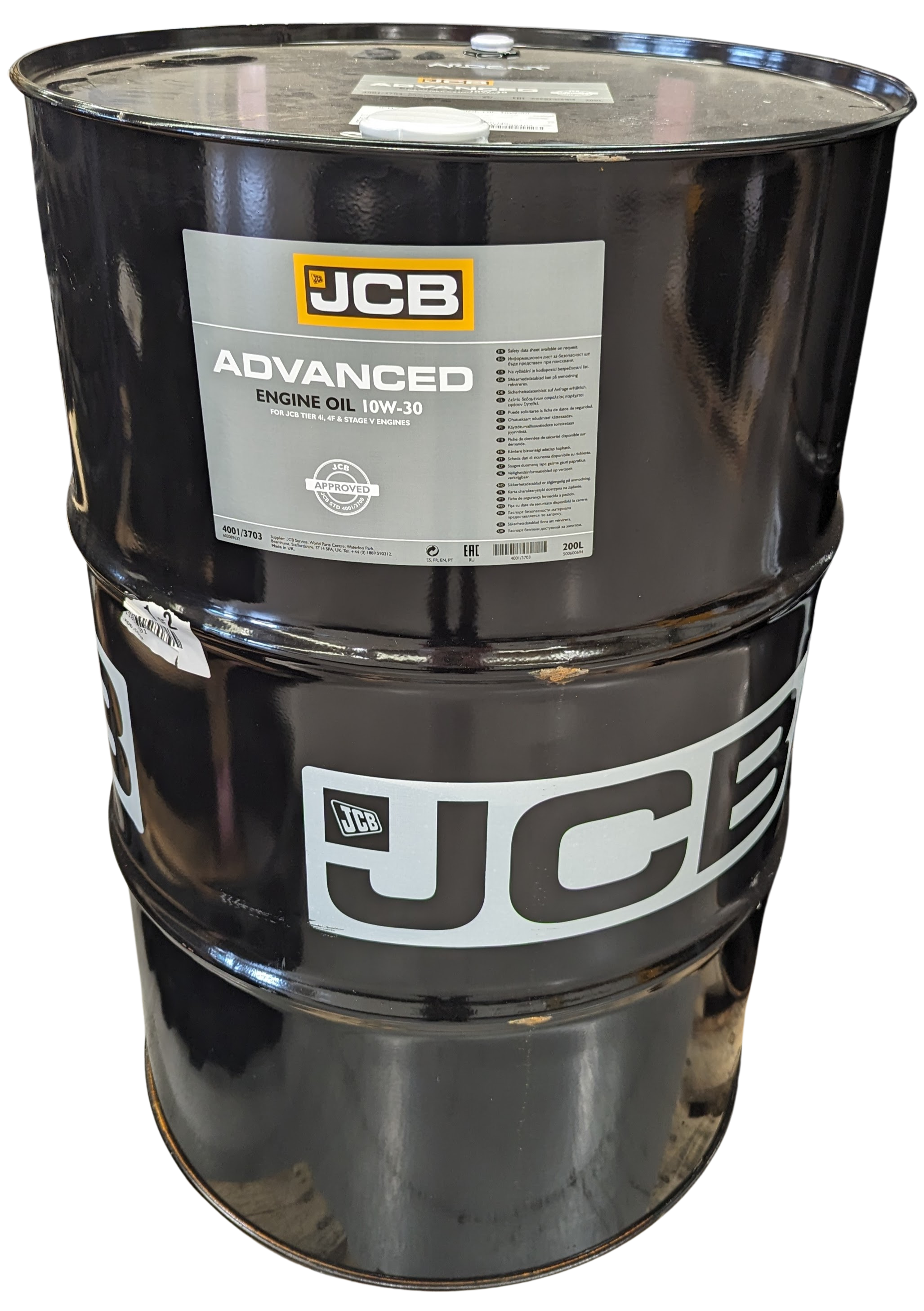 JCB Advanced Engine Oil 10W-30 200L: 4001/3703D – Watling JCB
