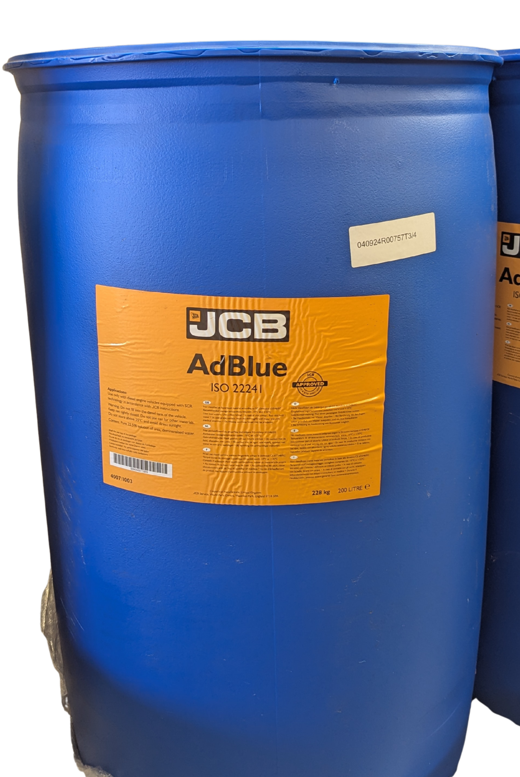 JCB Adblue 200L Barrel: 4007/1003 – Watling JCB